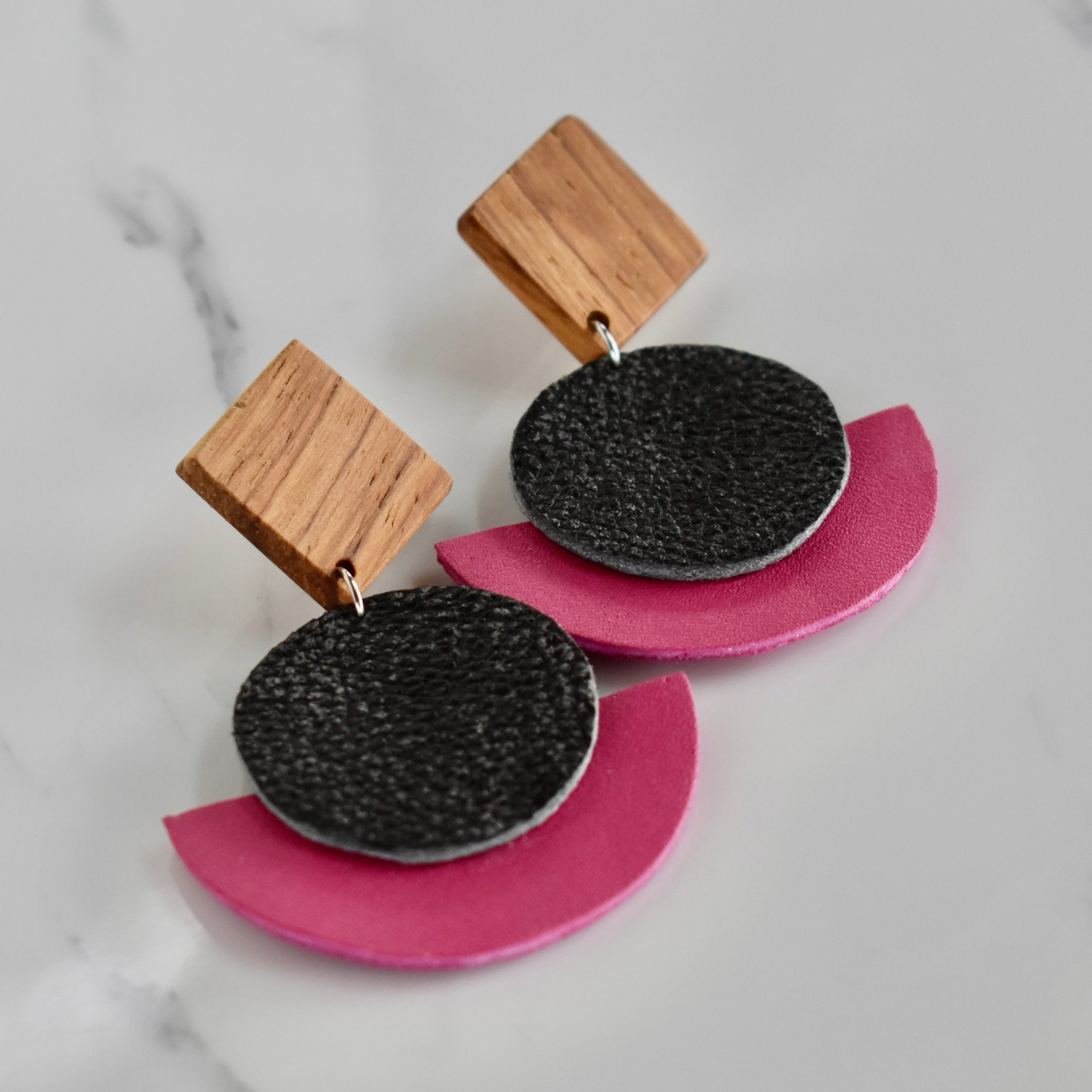 KATRINA WOOD & LEATHER EARRINGS 0106 – Katrina Designs